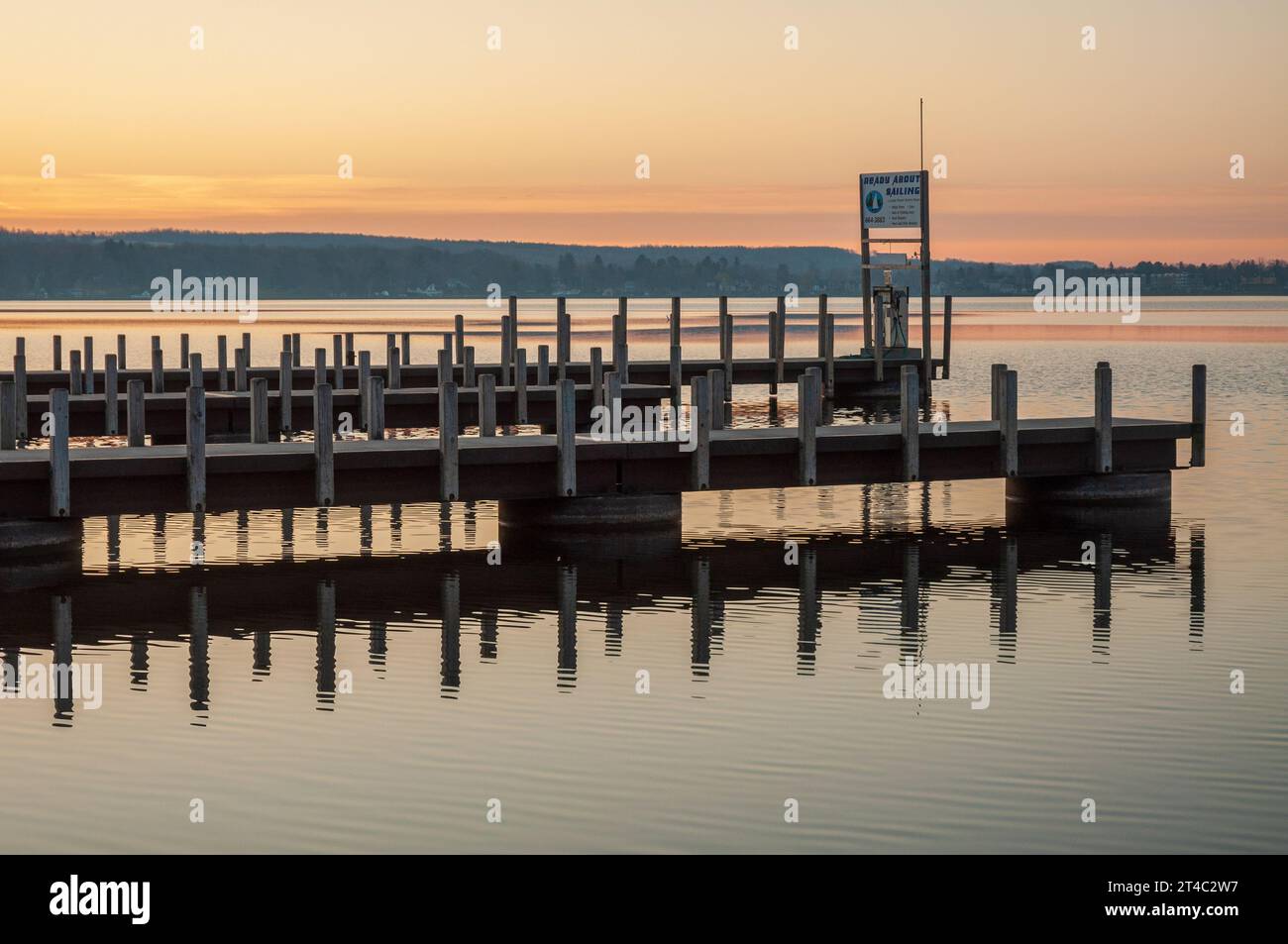 The Dock at Long Point State Park in New York State Stock Photo - Alamy