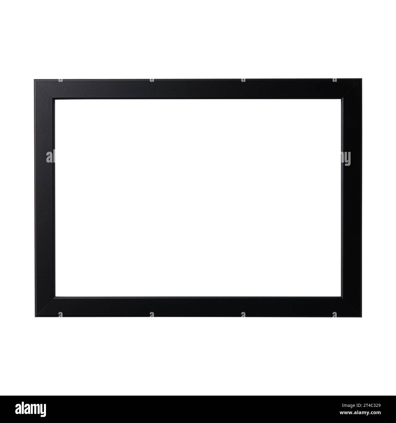 Black blank picture frame, realistic horizontal picture frame. Empty ...