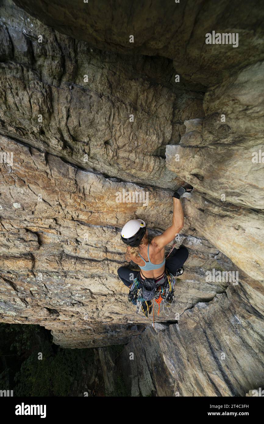 Female Rock Climber - Gunks NY Stock Photo - Alamy