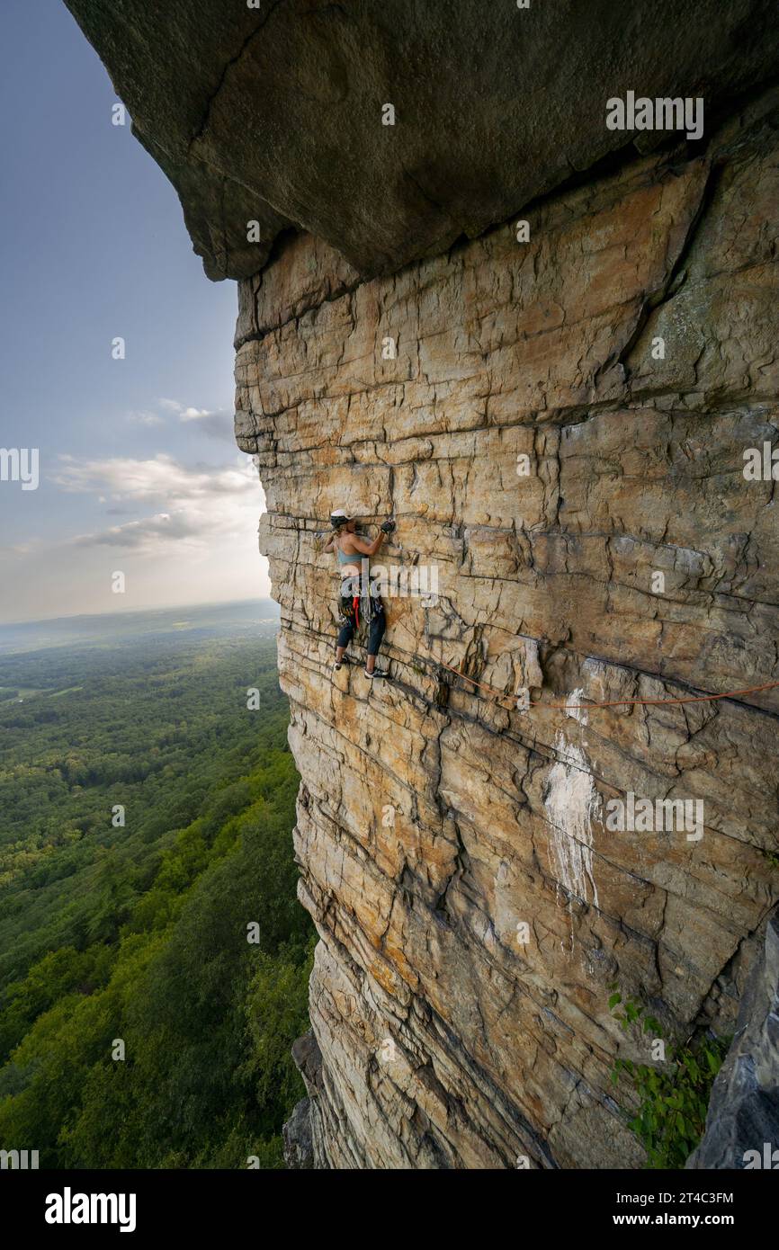 Female Rock Climber - Gunks NY Stock Photo - Alamy