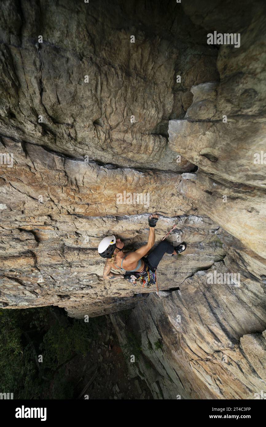 Female Rock Climber - Gunks NY Stock Photo - Alamy