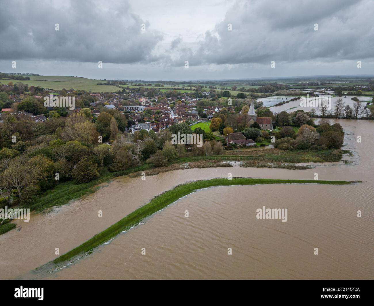 The village of alfriston is largely impassable after days of hi-res ...