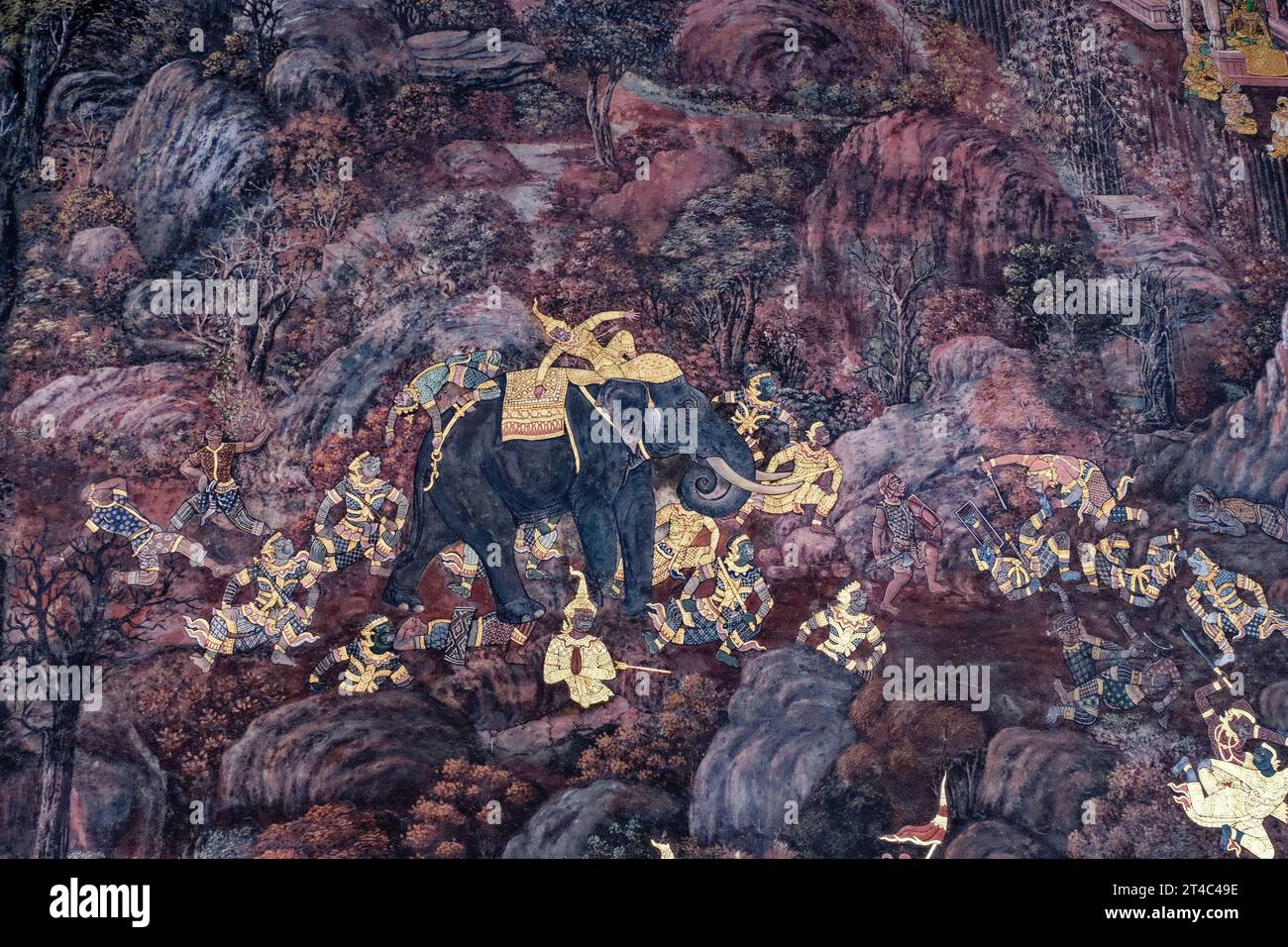 Traditional thai painting battle scene hi-res stock photography and ...