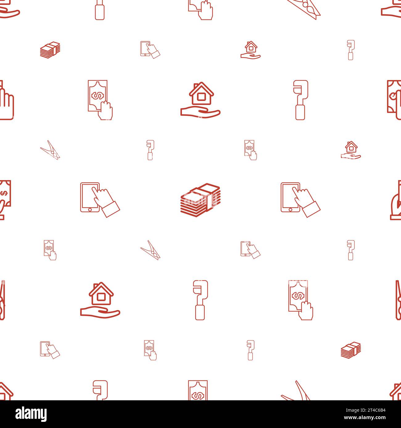 Hold icons pattern seamless white background Vector Image Stock Vector ...