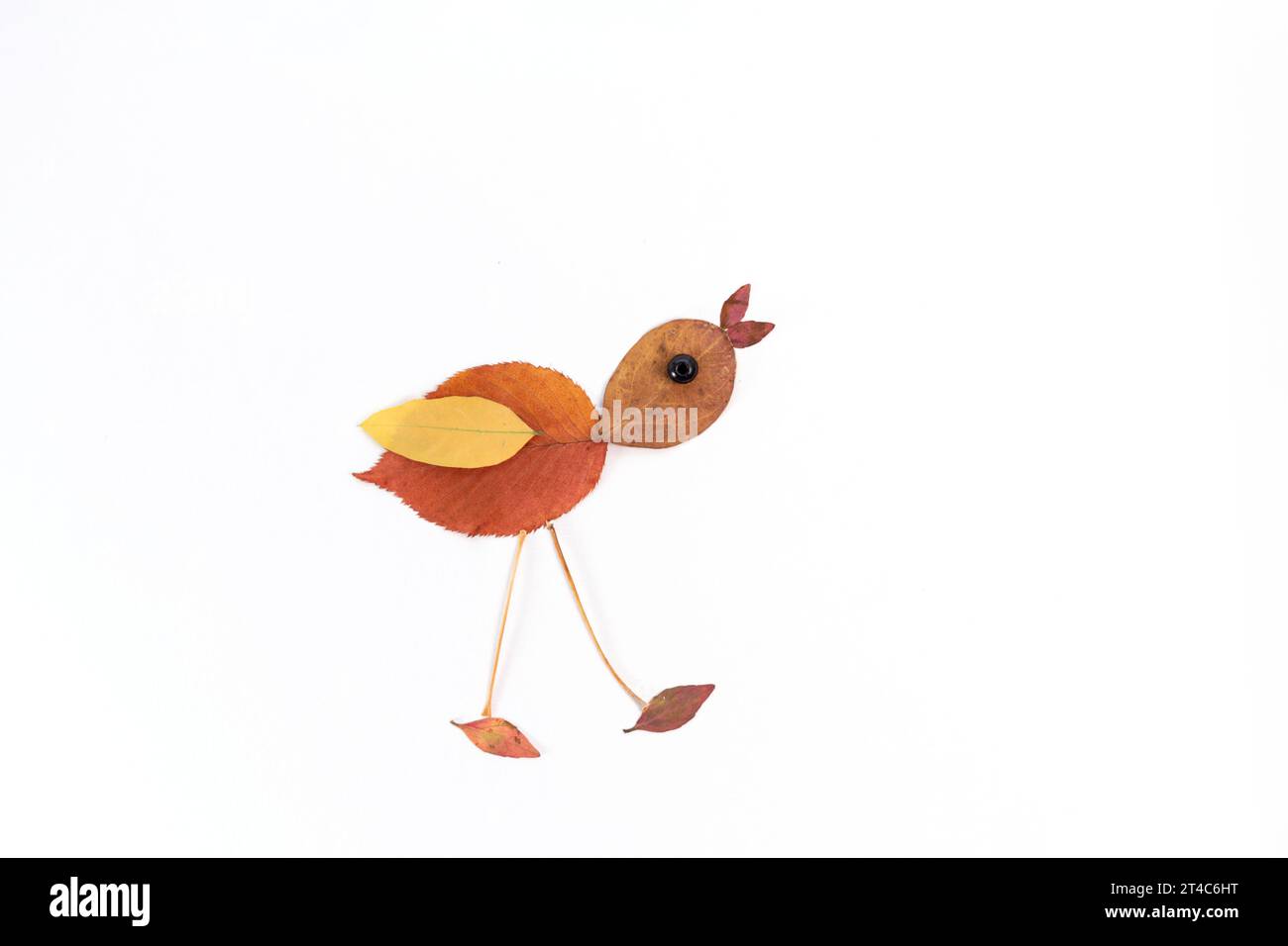 easy nature craft for kids, turtle made from leaves, ideas for autumn ...