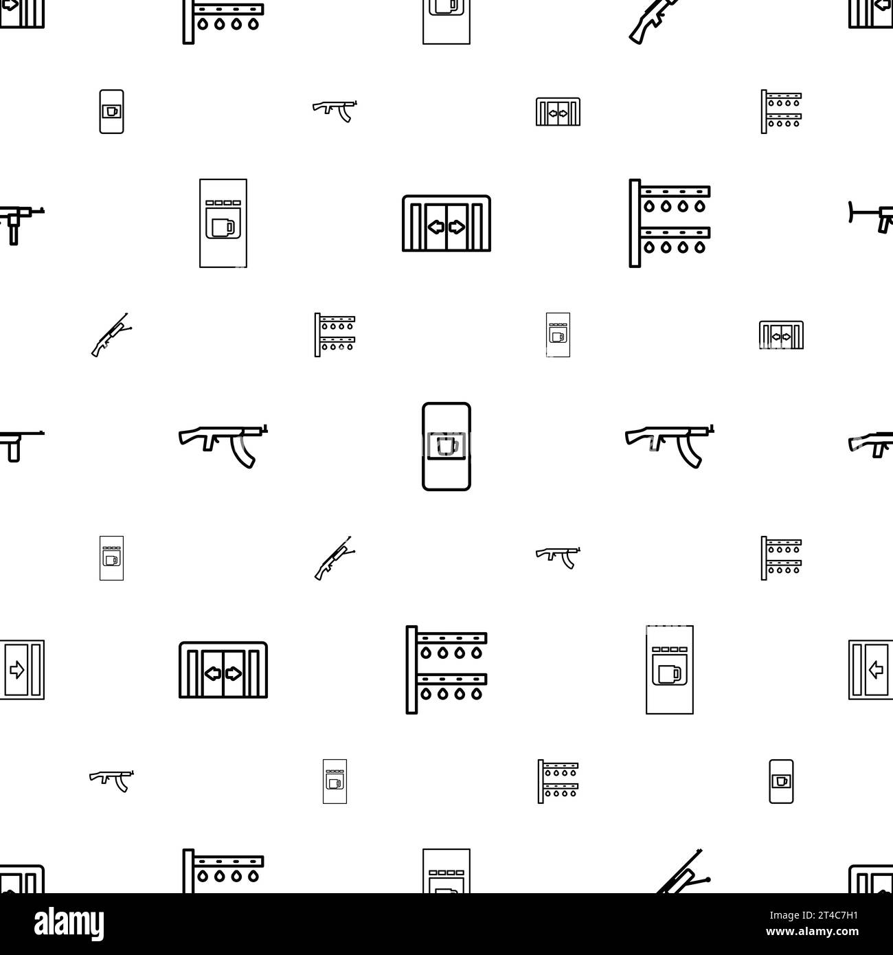 Automatic icons pattern seamless white background Vector Image Stock ...