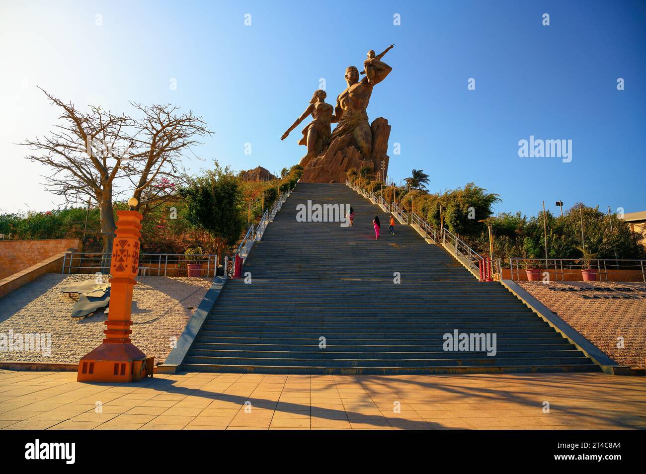 Statue called Monument of the African Renaissance located in Dakar ...