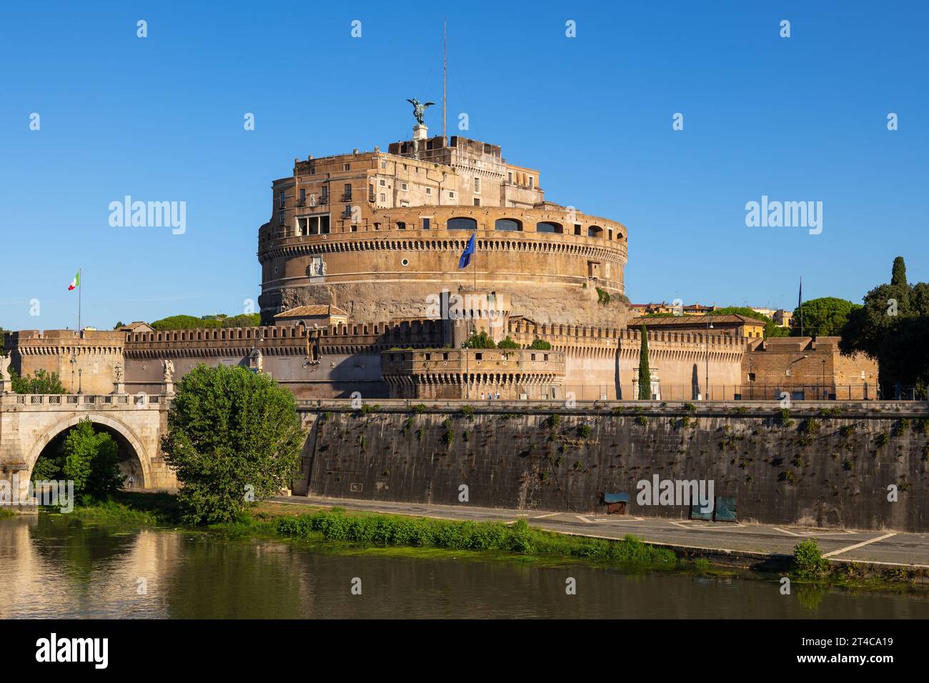 Castle of the Holy Angel - Castel Sant Angelo, ancient Mausoleum of Hadrian (123 to 139 AD) at ...