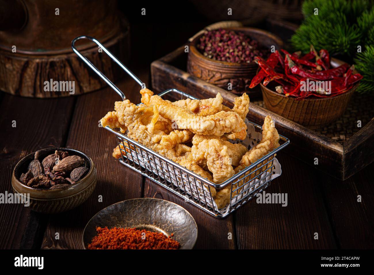 Chinese food:Deep fried pork belly，Sichuan snacks Stock Photo - Alamy