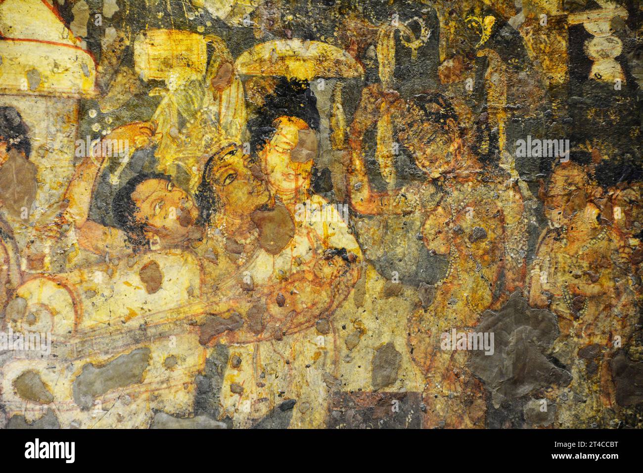 Cave No 2. After having carried the Buddha for ten months, Queen ...