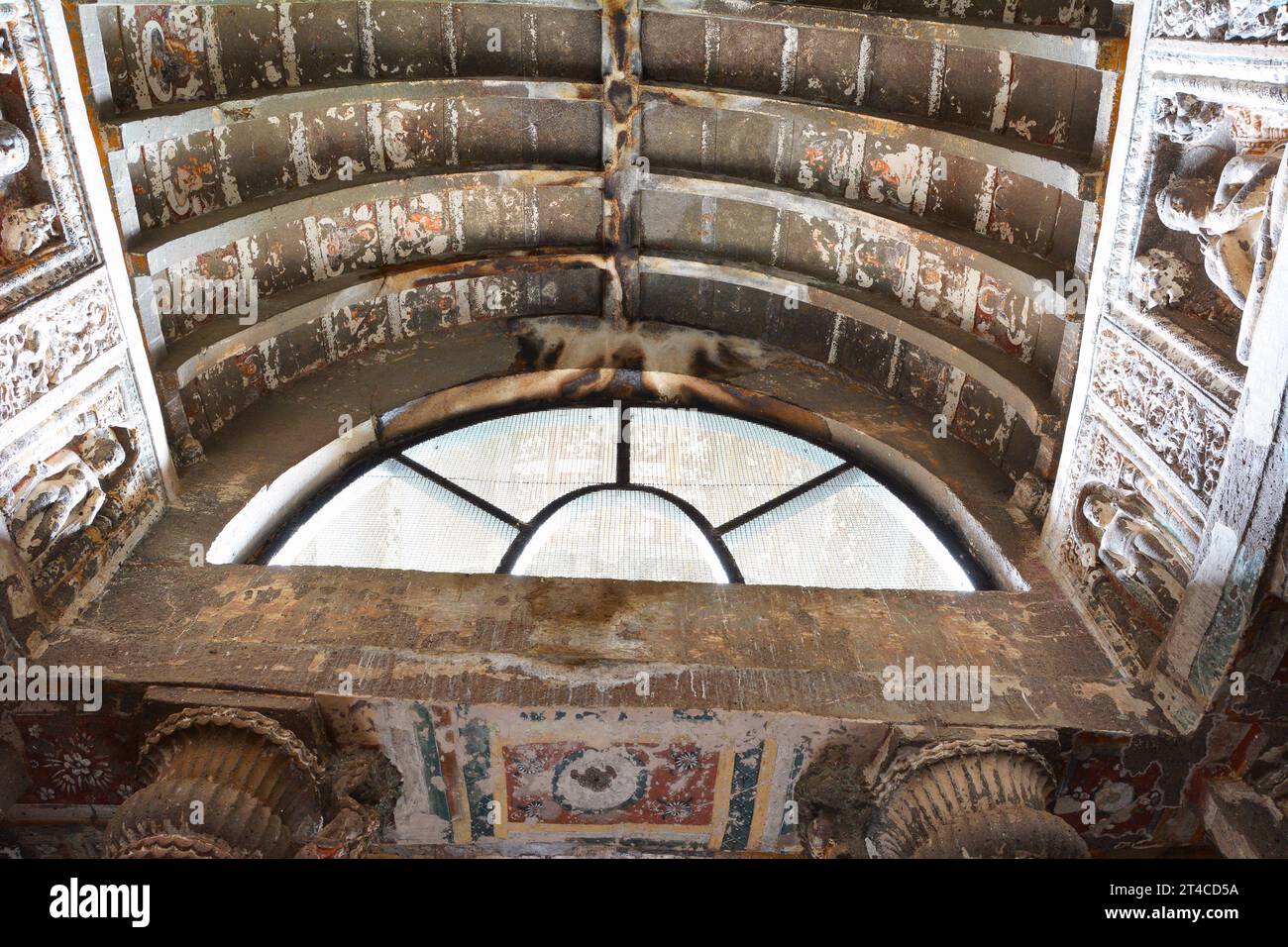 Cave No. 19. Chaitya window with stone rafters. Ajanta Caves ...