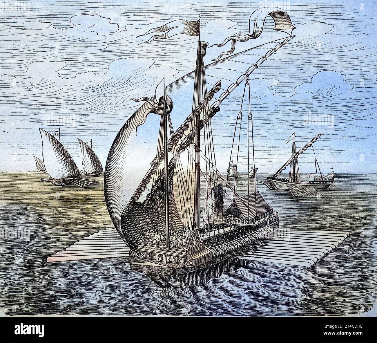 Ein venezianisches Galeerensegelschiff, Venedig, Venezia, Italien ...