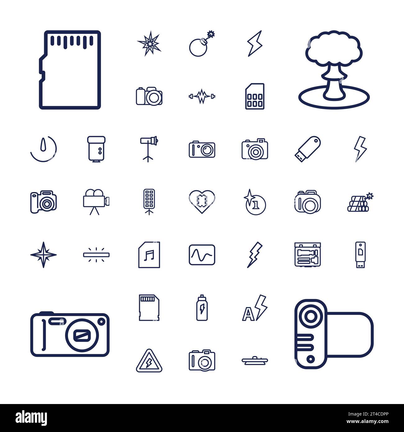 37 flash icons Royalty Free Vector Image Stock Vector Image & Art - Alamy