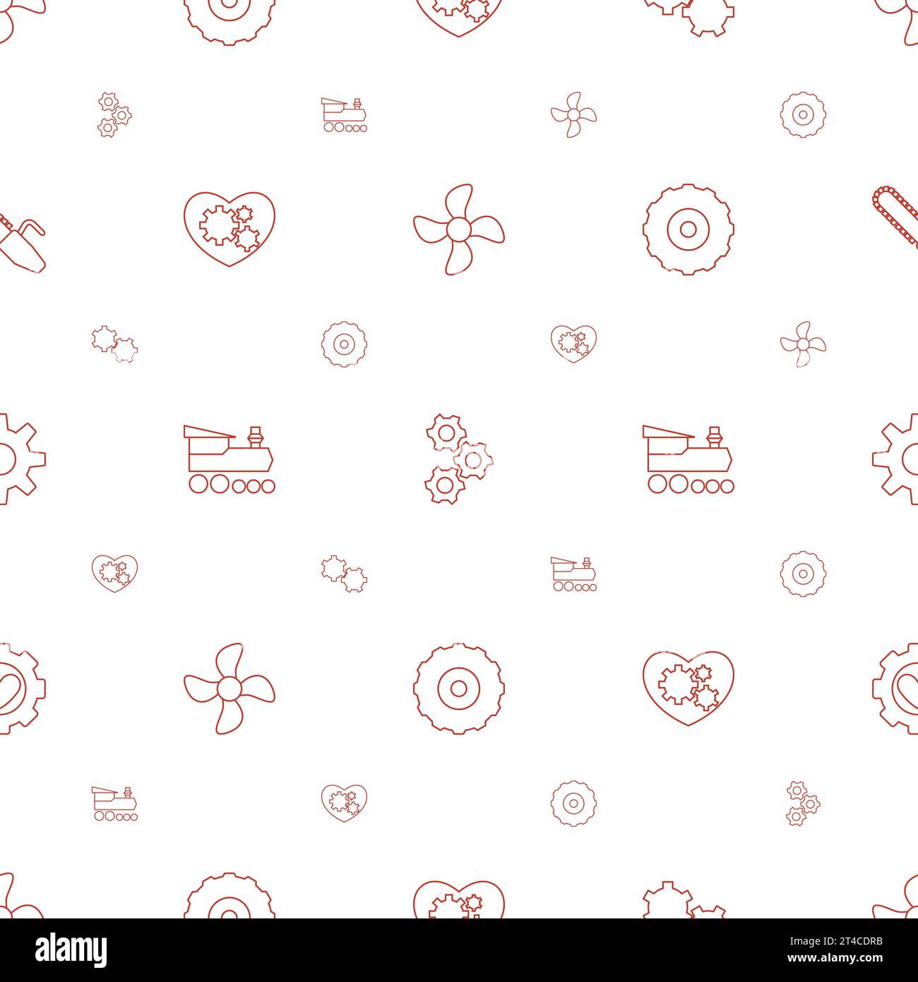 Engine icons pattern seamless white background Vector Image Stock ...