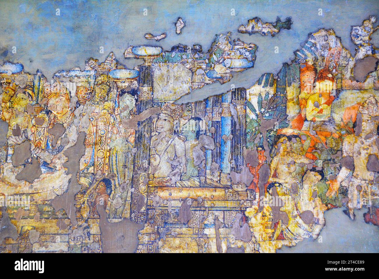 Cave No. 1. Sibi-Kapota, Closer View, King Sibi is ready to climb onto ...