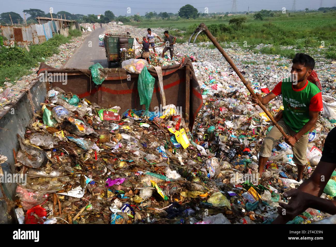 Dhaka, Dhaka, Bangladesh. 30th Oct, 2023. The low land on both sides of ...