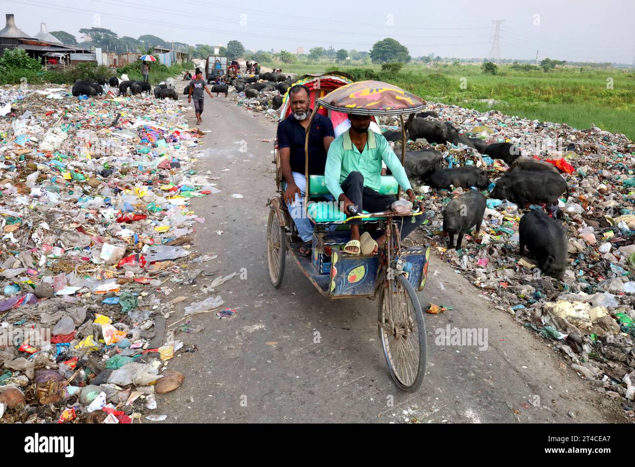 Dhaka, Dhaka, Bangladesh. 30th Oct, 2023. The low land on both sides of ...