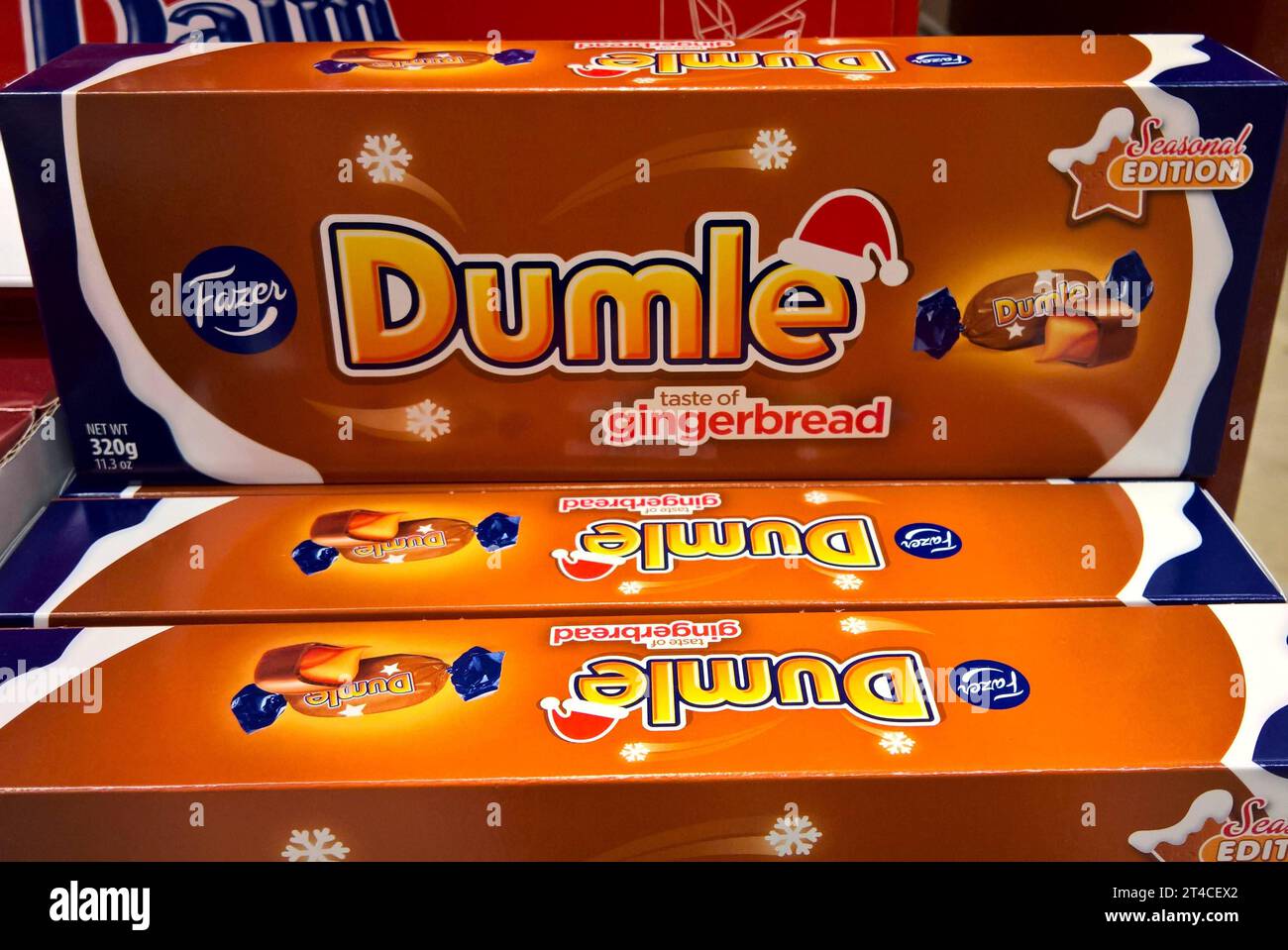 Jerusalem. 30th Oct, 2023. Fazer Dumle, Süssigkeiten aus Finnland ...