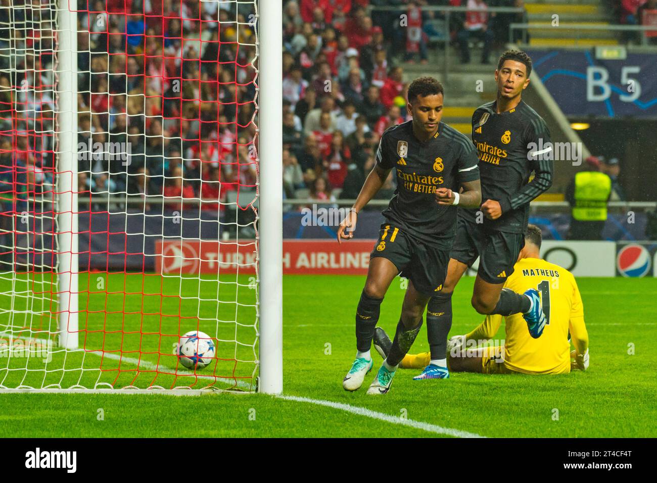 Rodrygo scoring the first goal during the UEFA Champions League 2023/ ...
