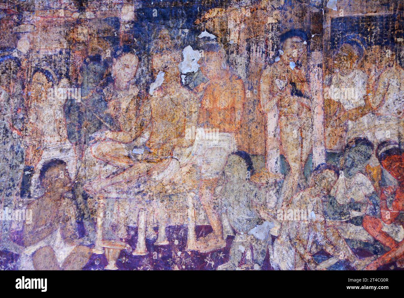 Cave No 17. Sarabha narrative, The king, filled with remorse and struck ...