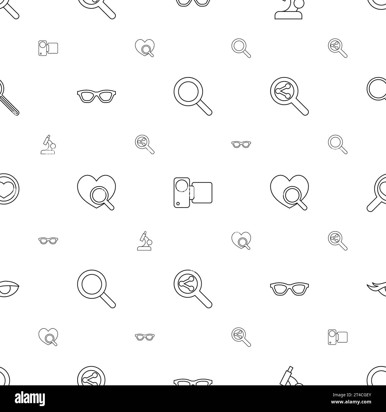 Lens icons pattern seamless white background Vector Image Stock Vector ...