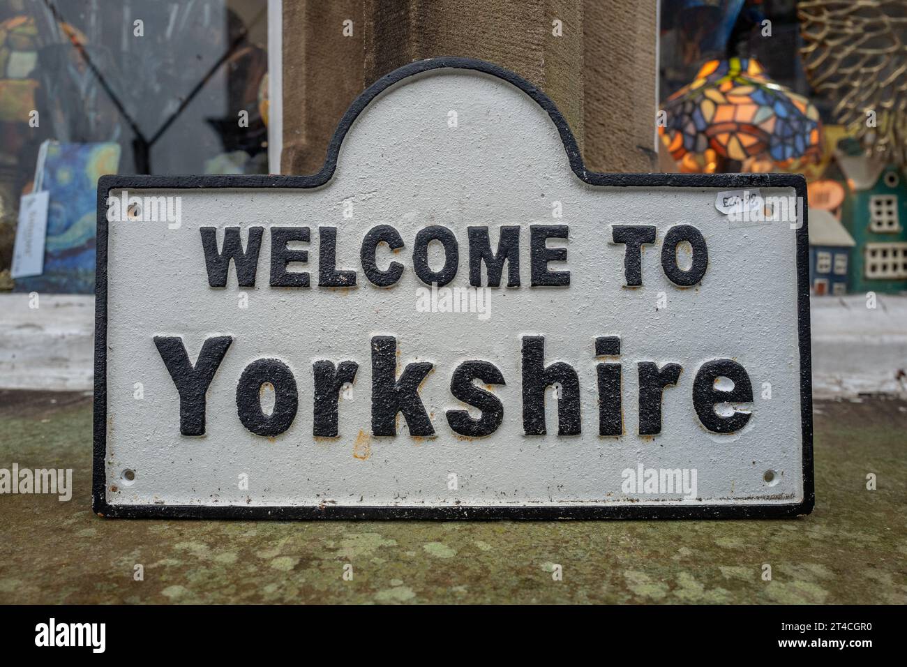 Haworth, October 24th 2023: 'Welcome To Yorkshire' sign Stock Photo - Alamy
