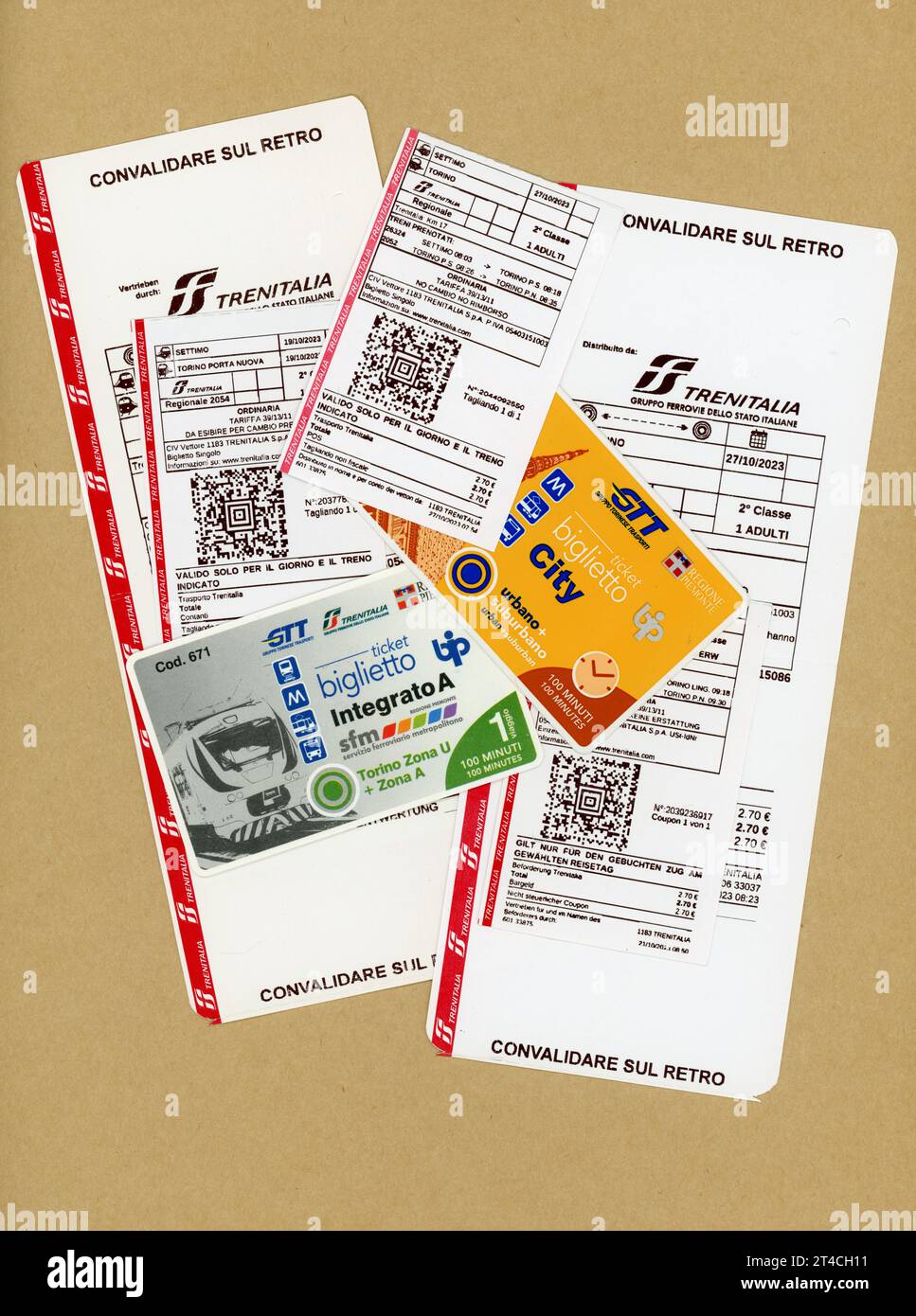 TURIN, ITALY - OCTOBER 28, 2023: Italian train tickets Stock Photo - Alamy