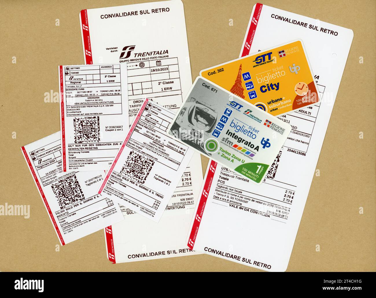 TURIN, ITALY - OCTOBER 28, 2023: Italian train tickets Stock Photo - Alamy