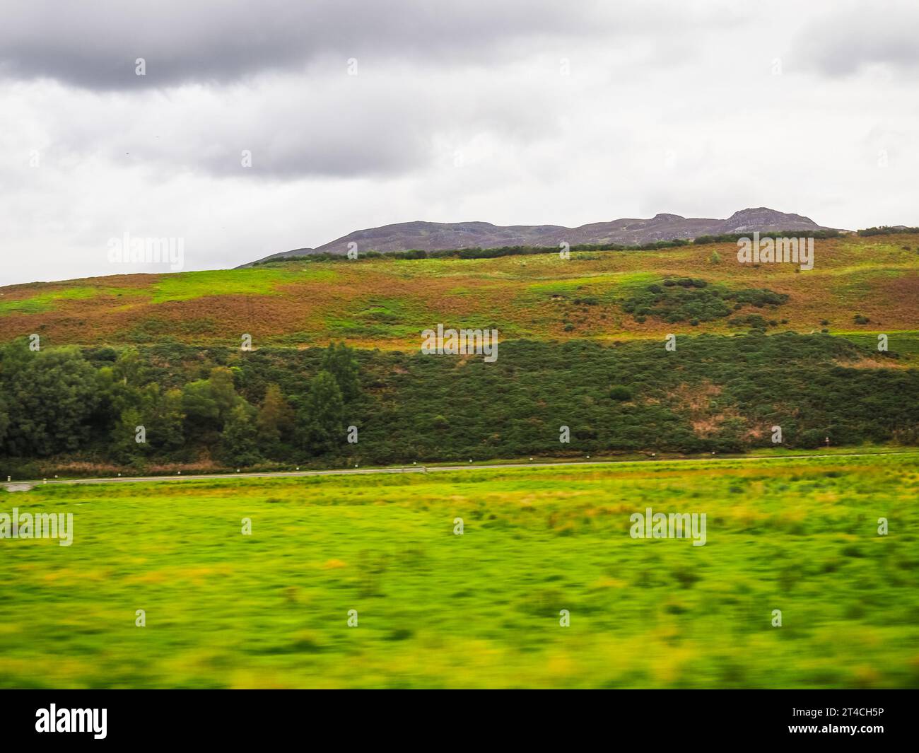 Scottish Lowlands panorama between Kingussie and Pitlochry Stock Photo ...