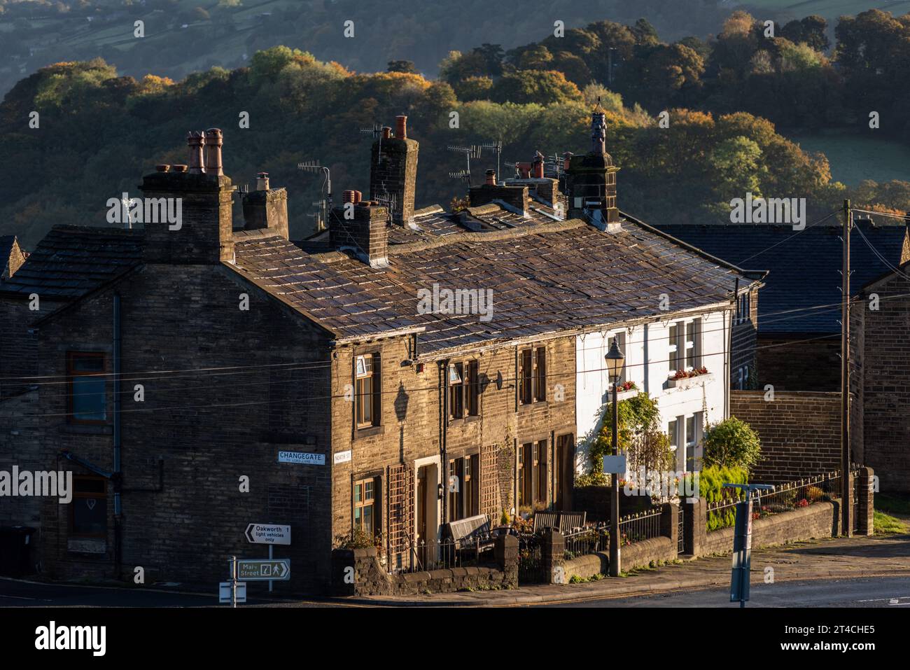 Haworth, October 25th 2023: View across the moors outside Haworth Stock ...