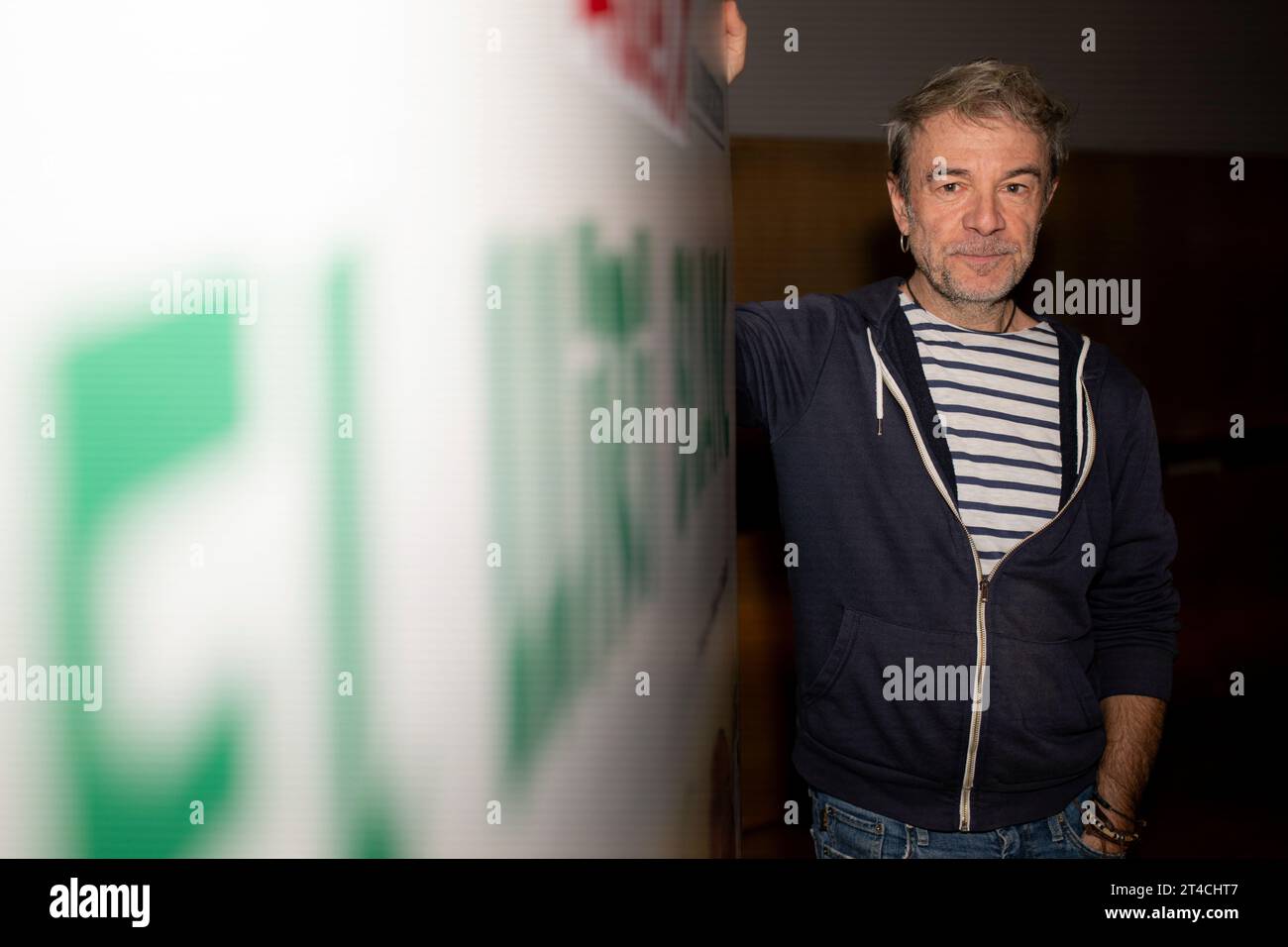 Author Fabrice Caro poses during the presentation of the new Asterix ...