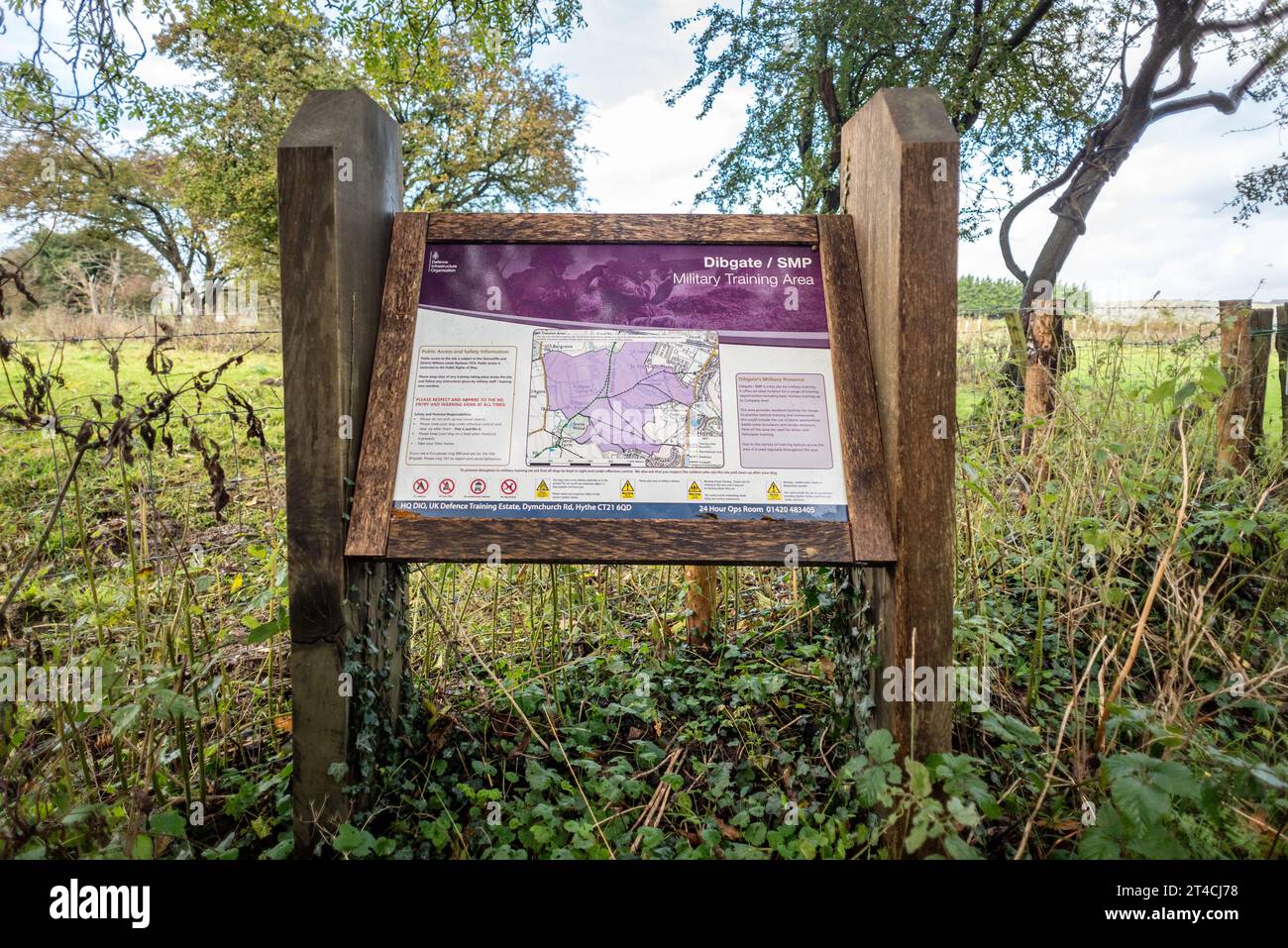 Newington, October 28th 2023: Entrance to Dibgate Military Training ...