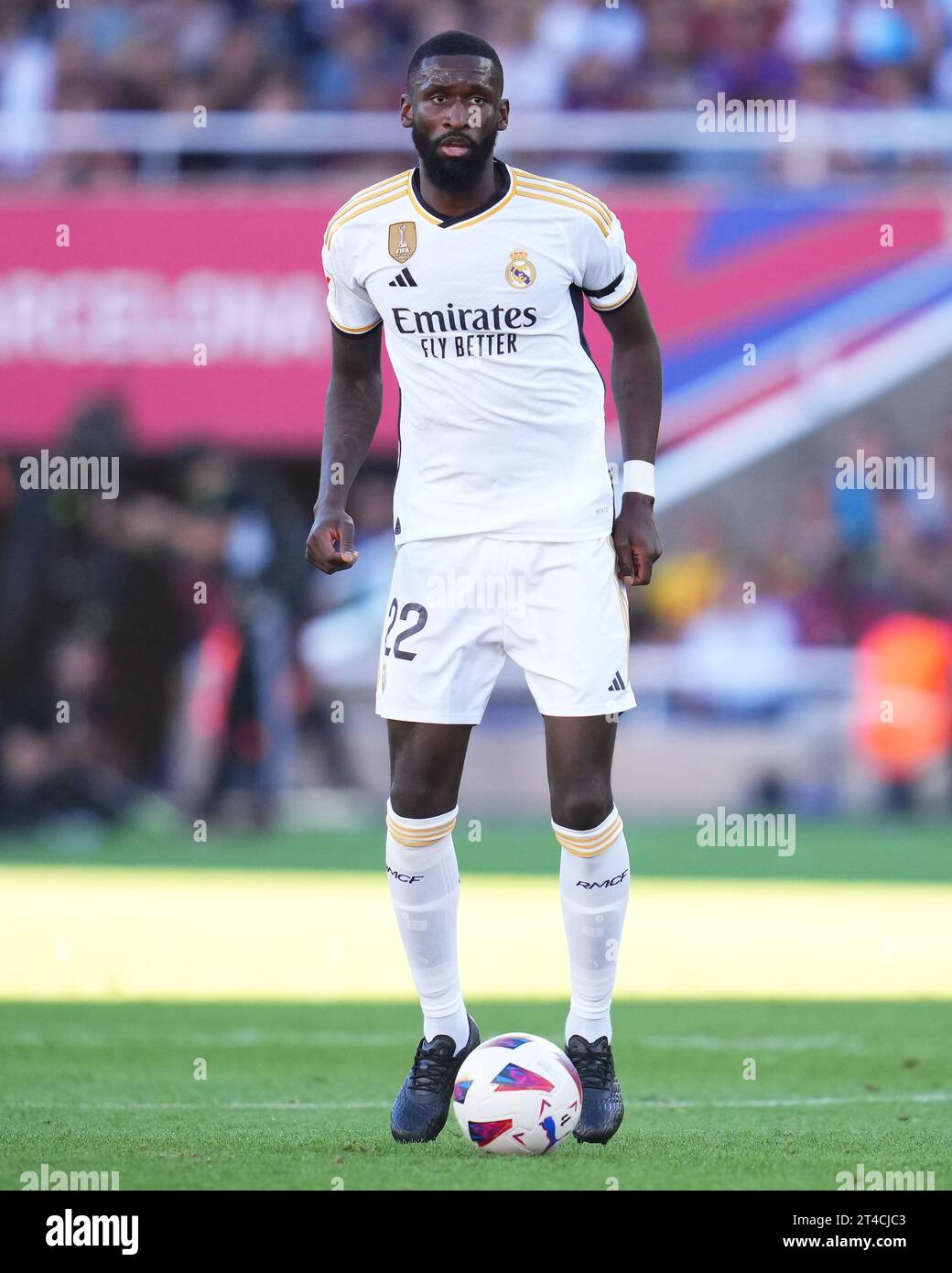 Barcelona, Spain. 28th Oct, 2023. Antonio Rudiger of Real Madrid during ...