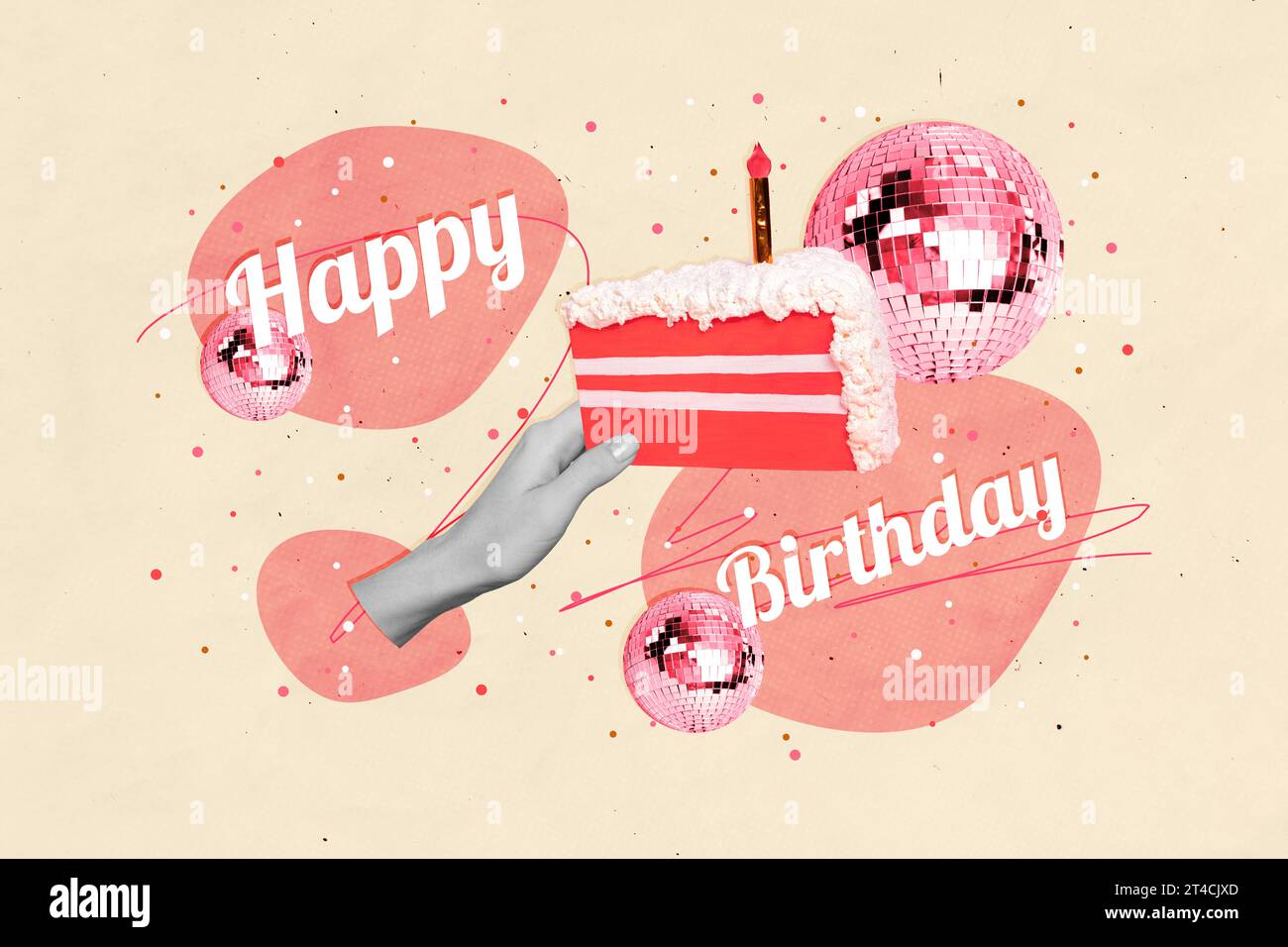 Poster picture image collage of arm hold delicious birthday cake ...