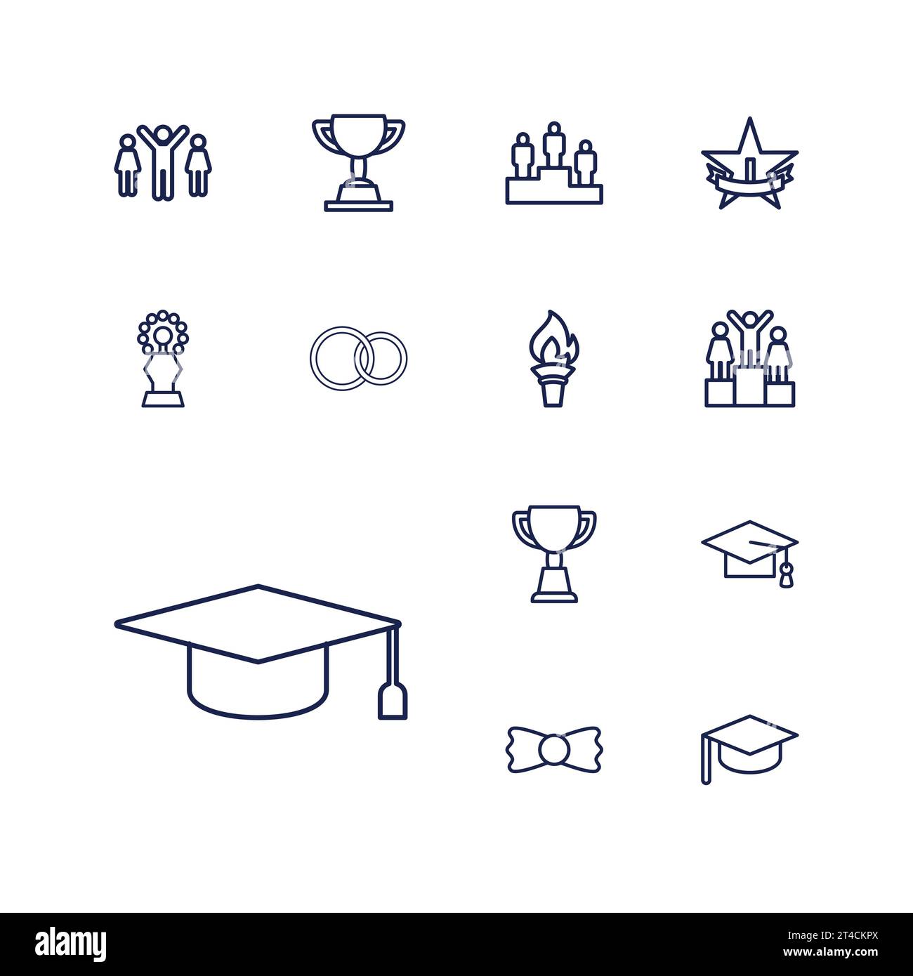 First graduation ceremony Stock Vector Images - Alamy