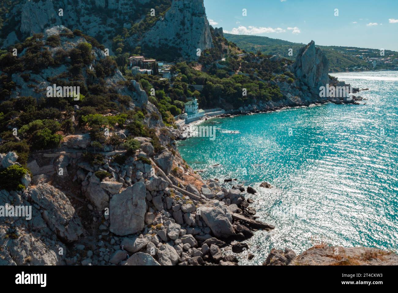 Large rocks in the sea, beautiful seascape Stock Photo - Alamy