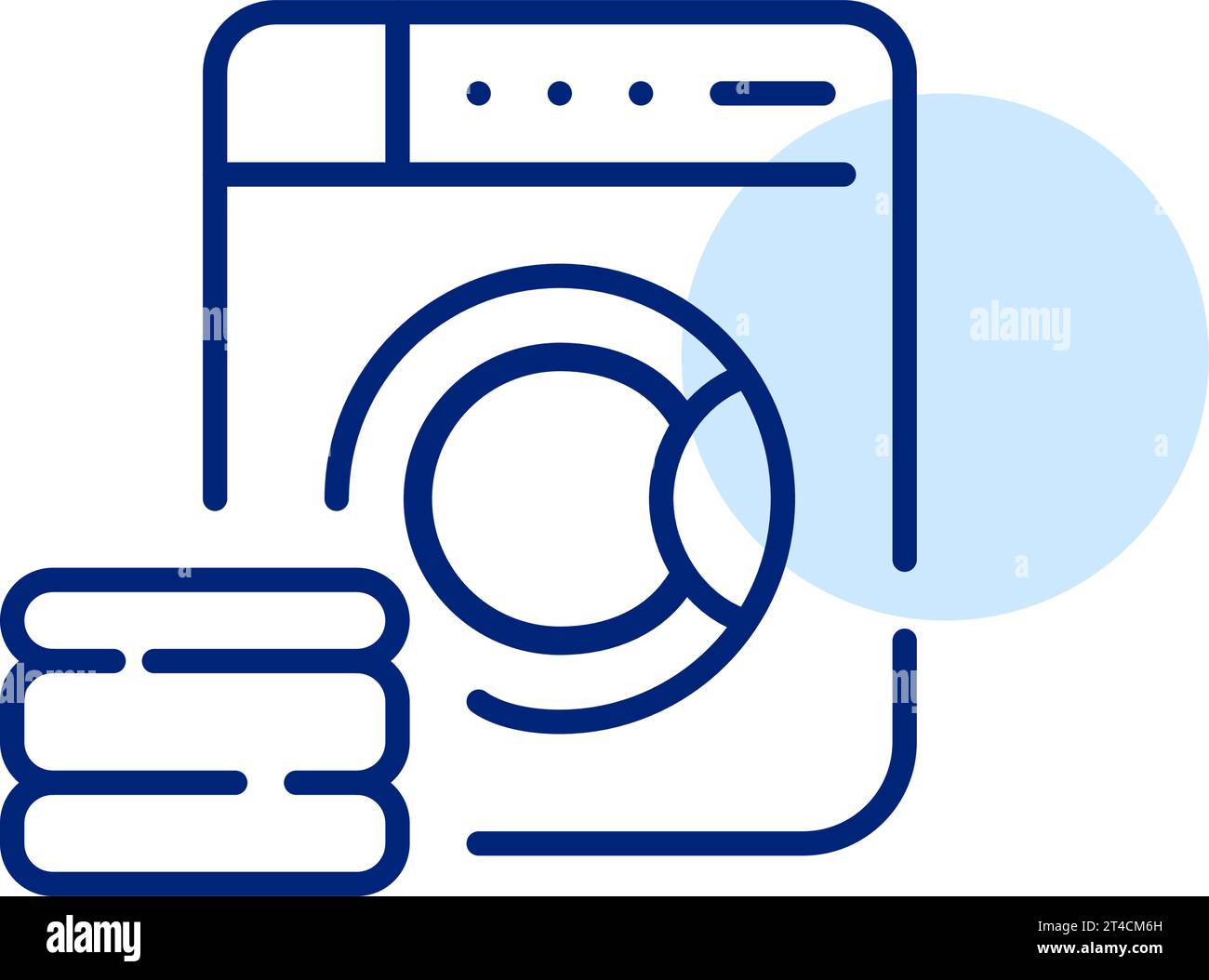 Laundry icon. Washing machine and folded clothes. Pixel perfect icon ...