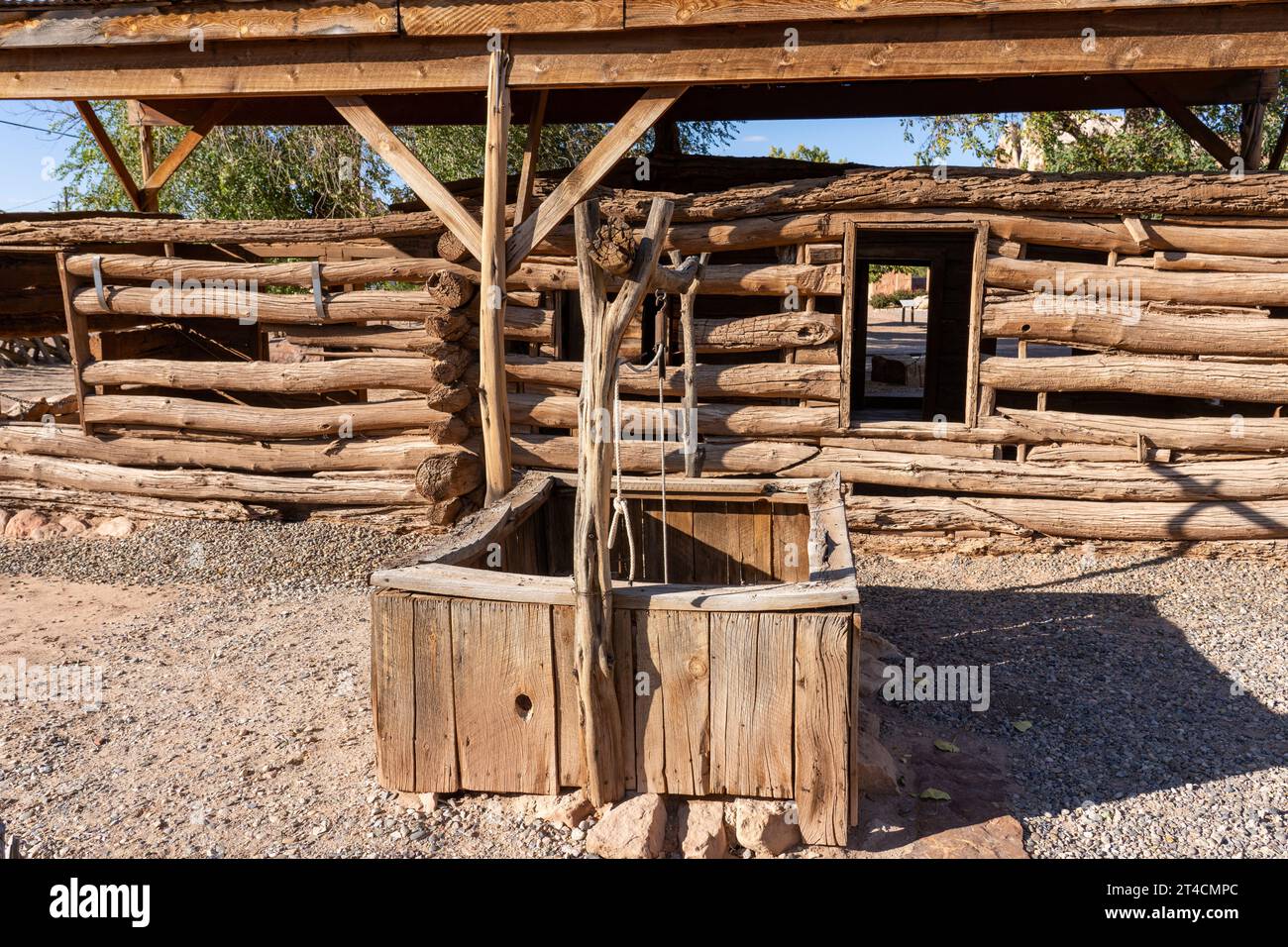 One of the original pioneer water wells at the Bluff Fort Historic Site ...