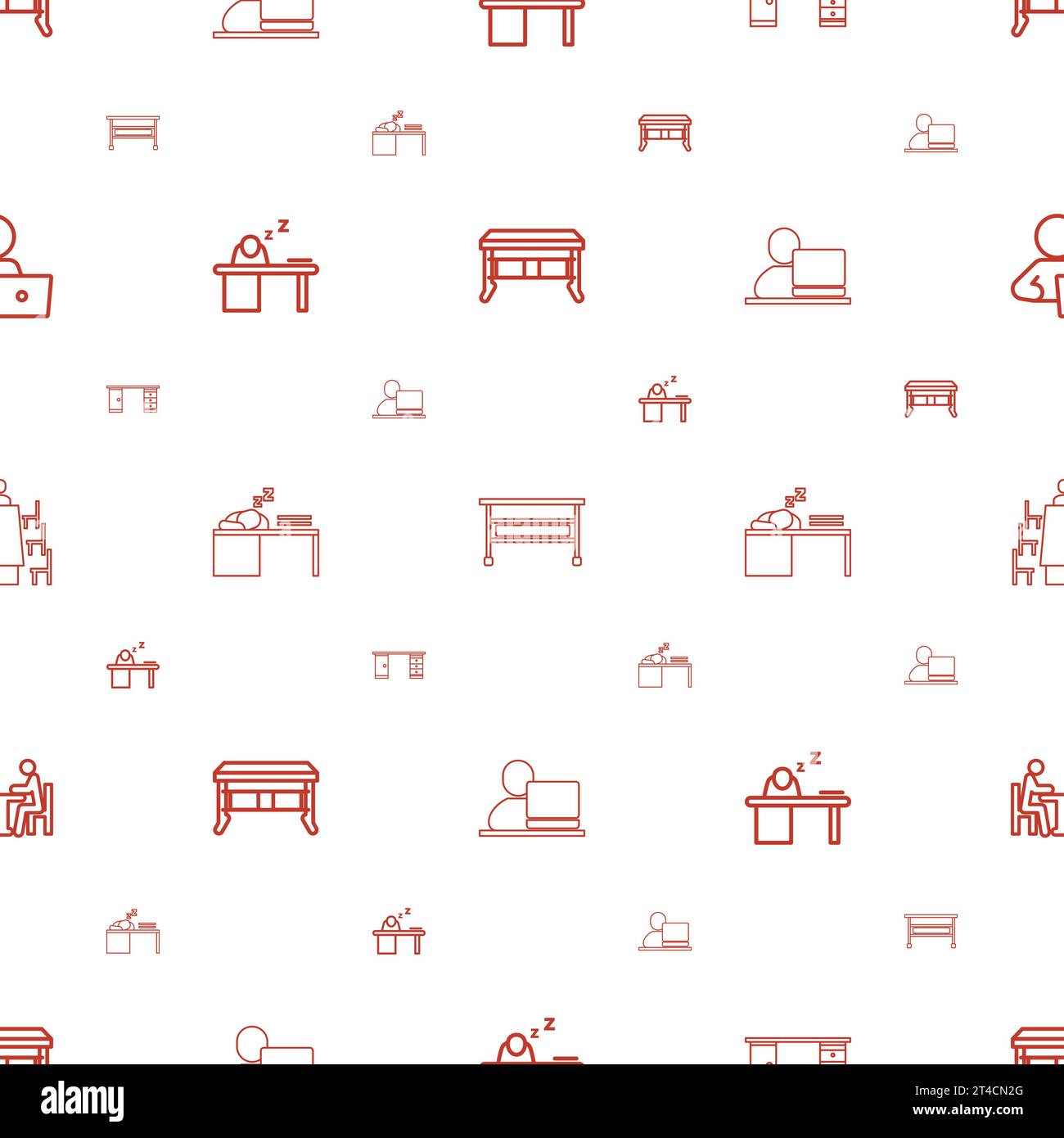 Workplace icons pattern seamless white background Vector Image Stock ...