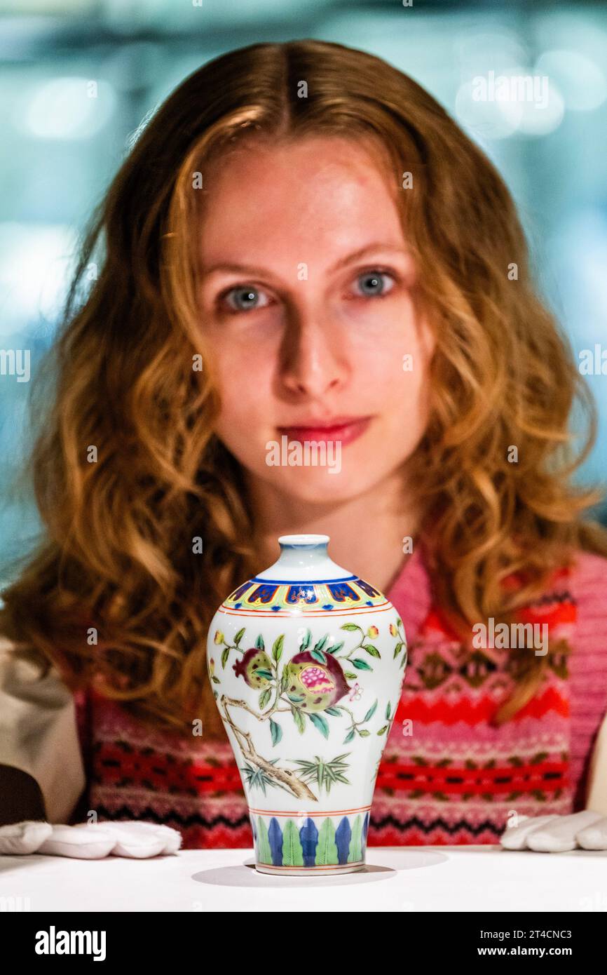 London, UK. 30th Oct, 2023. Asian Art Week sales previewed at Bonhams ...
