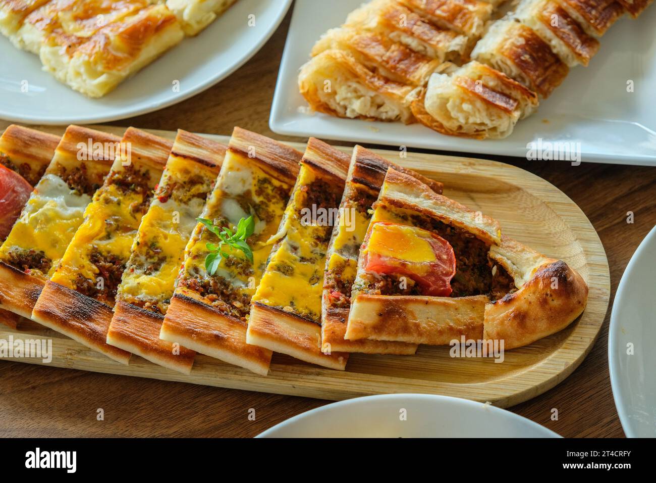 Various meat dishes and Turkish pastries Stock Photo - Alamy