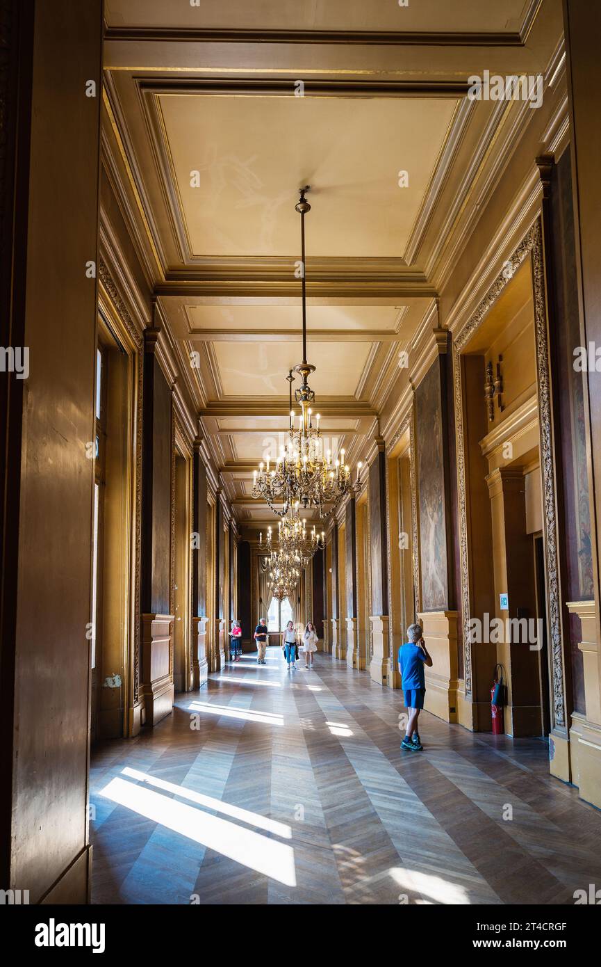 Paris, France - August 28 2022: Interior of Opera Garnier in Paris ...