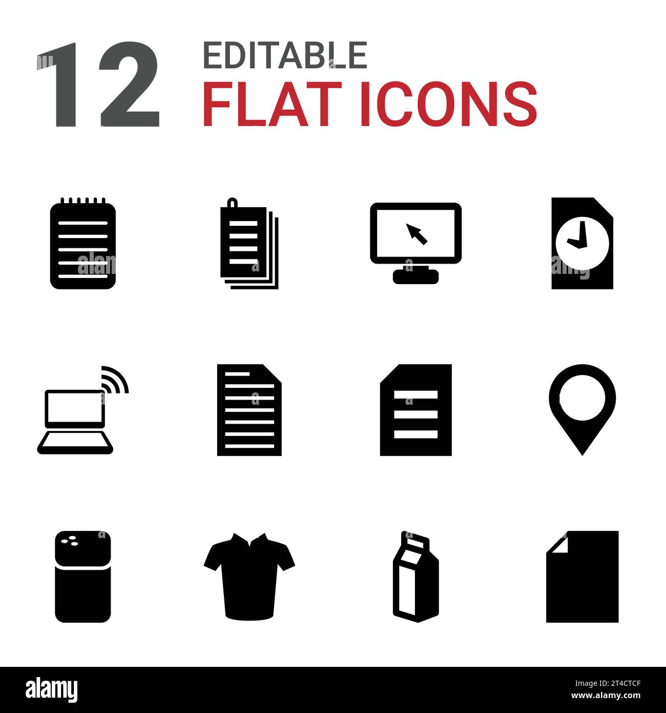 12 blank icons Royalty Free Vector Image Stock Vector Image & Art - Alamy