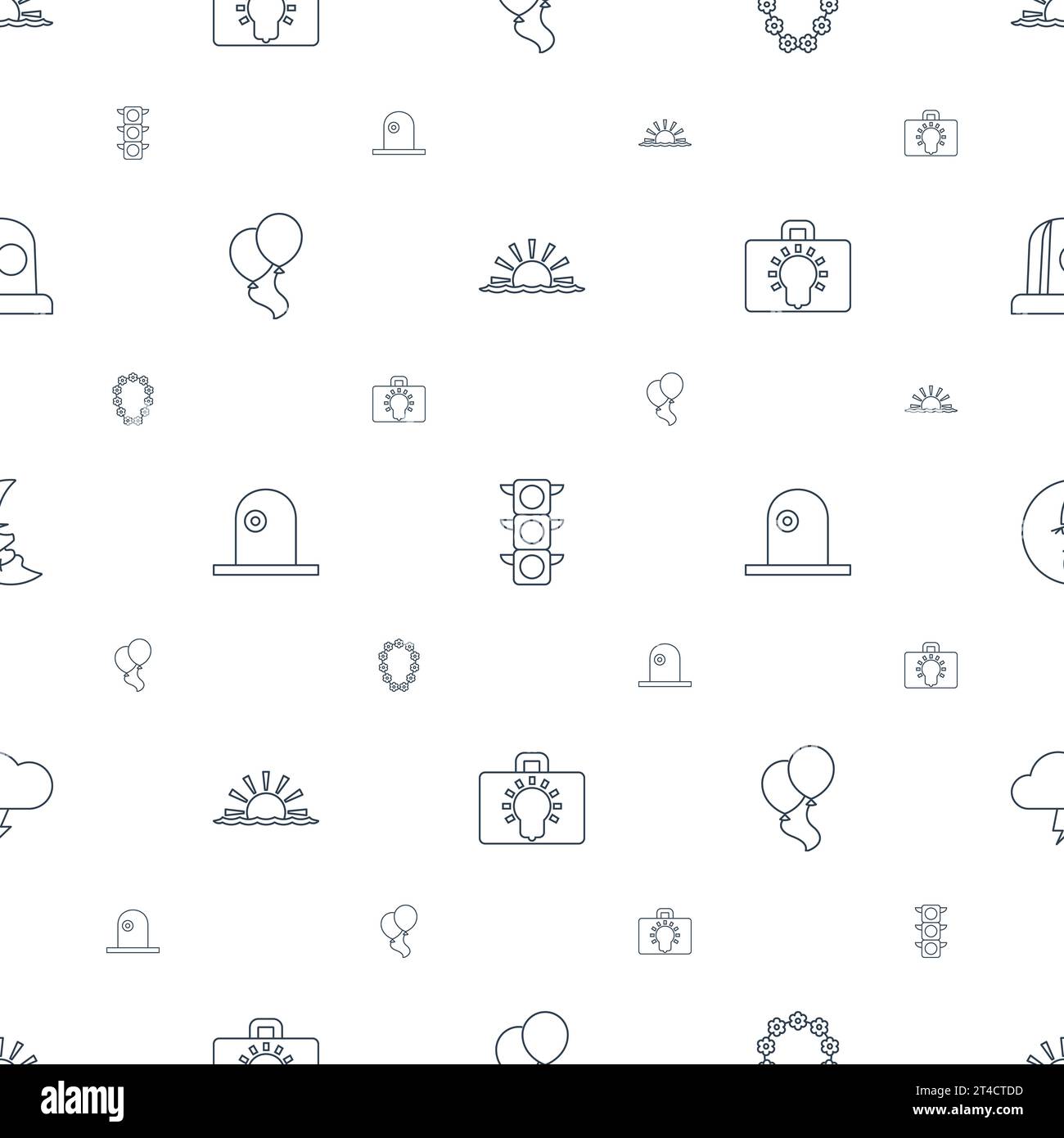 Light icons pattern seamless white background Vector Image Stock Vector ...