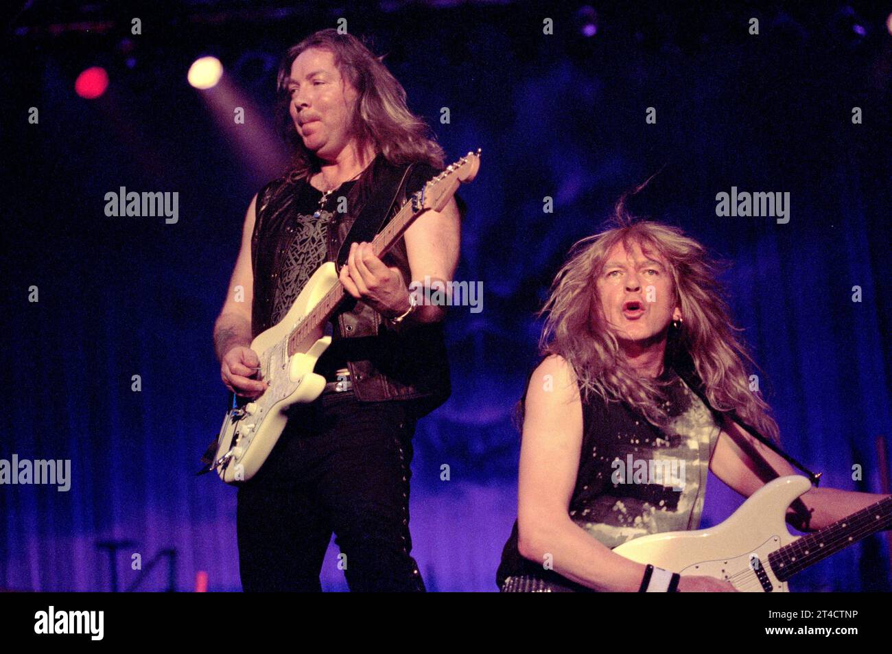 Italy Monza 2000-06-10 : Dave Murray and Janick Gers guitarists of the ...
