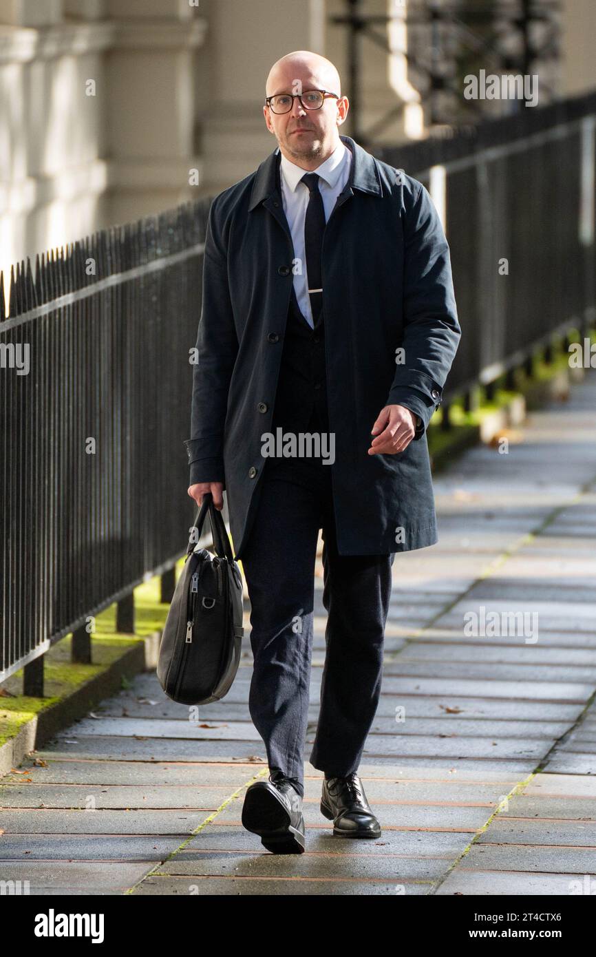 Former Downing Street director of communications Lee Cain arrives to ...