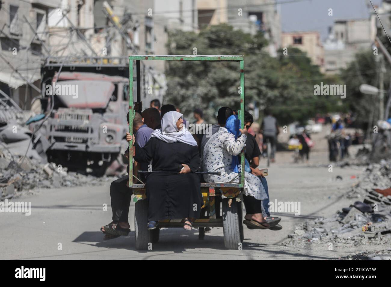 Nuseirat Camp, Palestinian Territories. 30th Oct, 2023. Palestinians ...