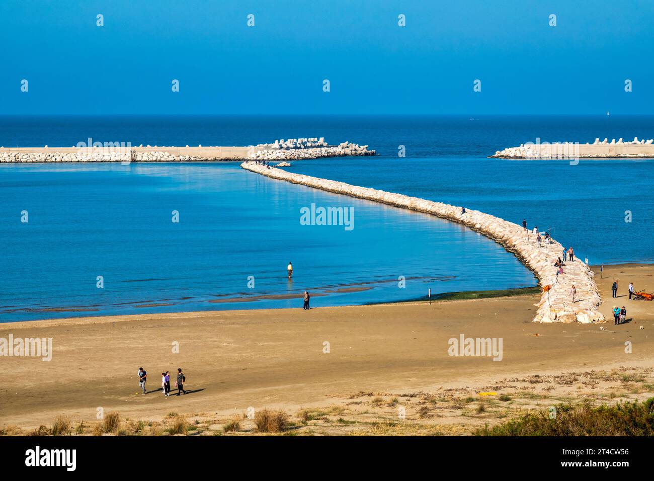 Aerial view of the beach, Pescara, Italy Stock Photo - Alamy