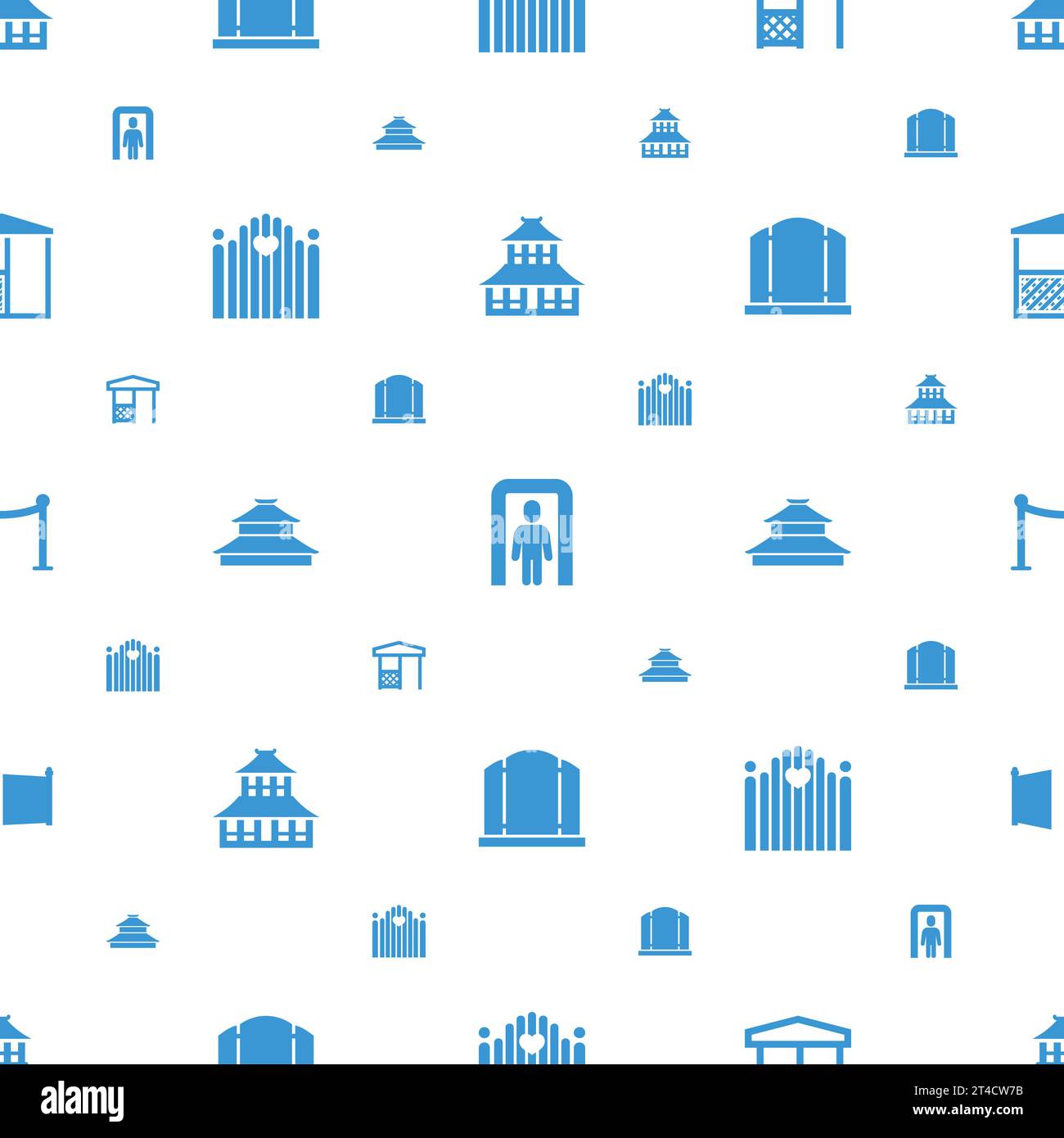 Gate icons pattern seamless white background Vector Image Stock Vector ...