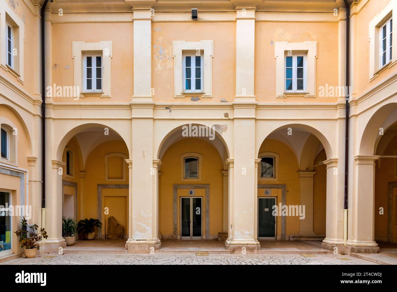 Courtyard of the Museo Michetti, Francavilla al Mare, Italy Stock Photo ...
